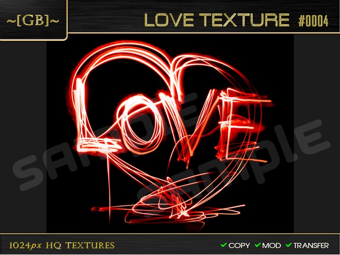 Second Life Marketplace - ~ [GB] Textures HQ ~ 00028 - Love Texture #0004