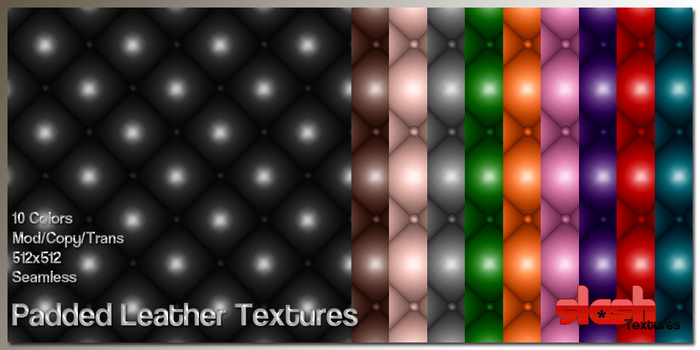 Second Life Marketplace - Slash Textures - Padded Leather Textures - 10 ...