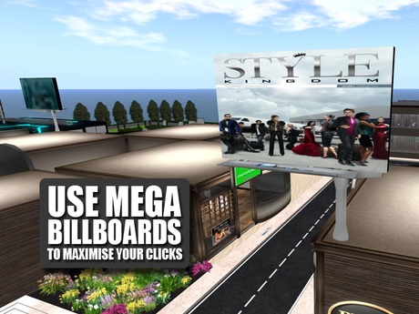 Second Life Marketplace - SecondAds Mesh Standing Adboard (Black ...