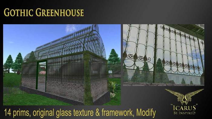 Second Life Marketplace - IcaruS Gothic Greenhouse
