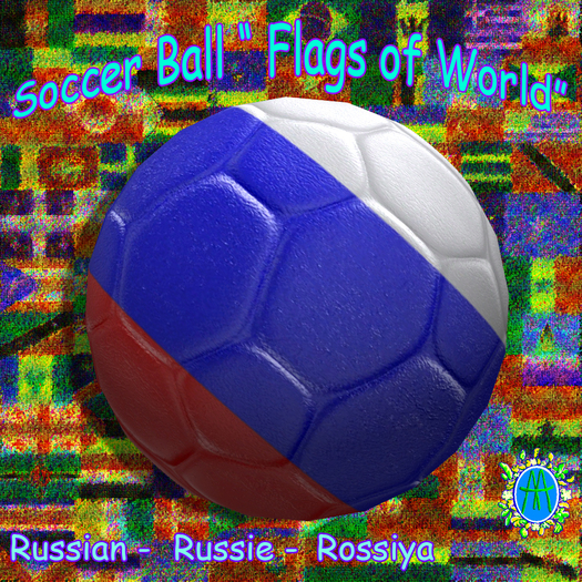 Second Life Marketplace - AA-Russian-Soccer Ball-Flags