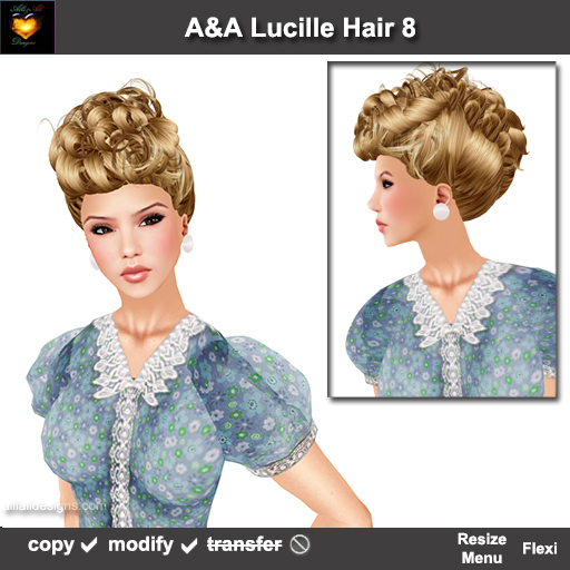 Second Life Marketplace - A&A Lucille Hair Dark Blonde (Value Pack ...