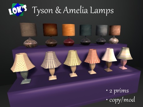 Second Life Marketplace - Lok's Tyson Lamp (Blue)