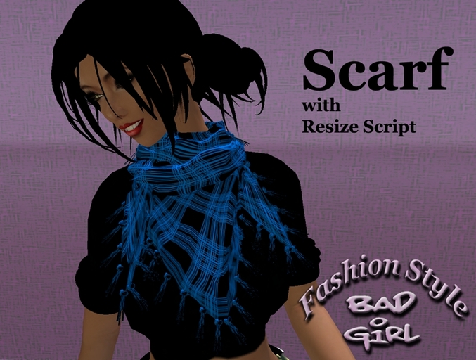 Second Life Marketplace - Bad Girl Scarf black blue only for womans ...