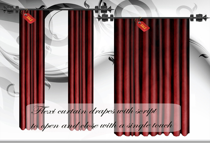Second Life Marketplace - Flexi modern open & close curtain / drapes 4
