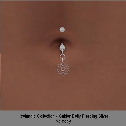Second Life Marketplace - Galder belly piercing - silver