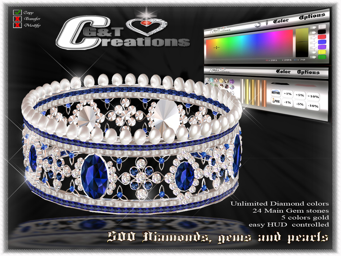 Second Life Marketplace - G&T Bejeweled Diamond Crown Ultimate Design ...