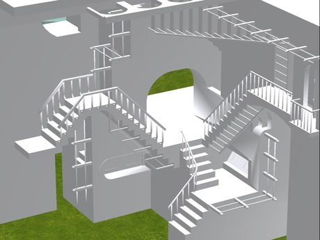 Second Life Marketplace - Maurits Cornelis Escher Stairs - Relativity