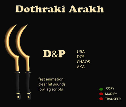 Second Life Marketplace - D&P box Dothraki Arakh