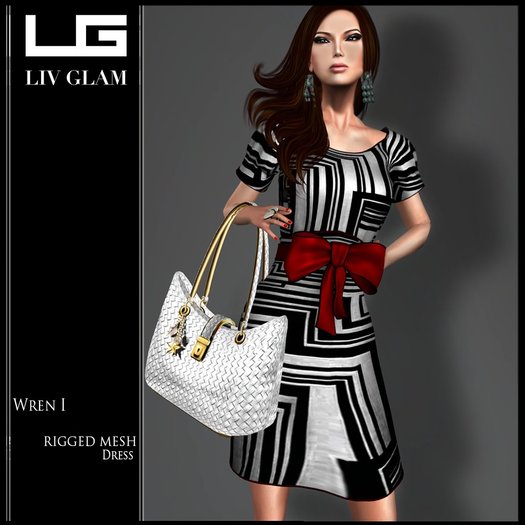 Second Life Marketplace - [LIV-Glam]WINTER-2012- Wren Noir Slip Dress I HUD