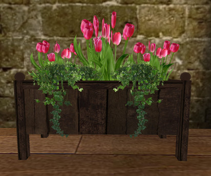 Second Life Marketplace - Mesh 1001 Tulips Patio Planters with Texture ...