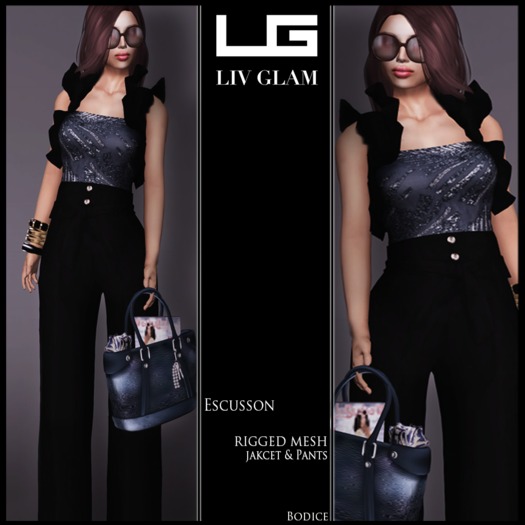 Second Life Marketplace - [LIV-Glam]*WINTER-2012*-Escusson Outfit -Azul ...