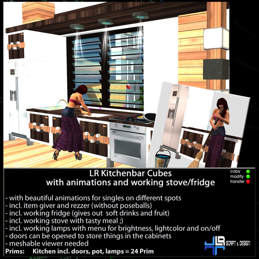 Second Life Marketplace - LR Kitchen Cubes - with nice kitchen ...