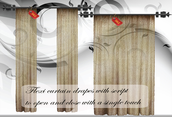 Second Life Marketplace - Flexi modern open & close curtain / drapes 23