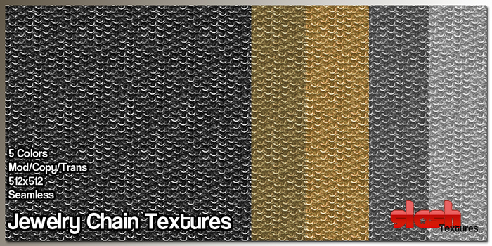 Second Life Marketplace - Slash Textures - Jewelry Chain Textures - 5 ...