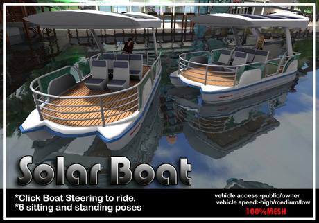 Second Life Marketplace - Solar Paddle Boat -15 prims-Transfer
