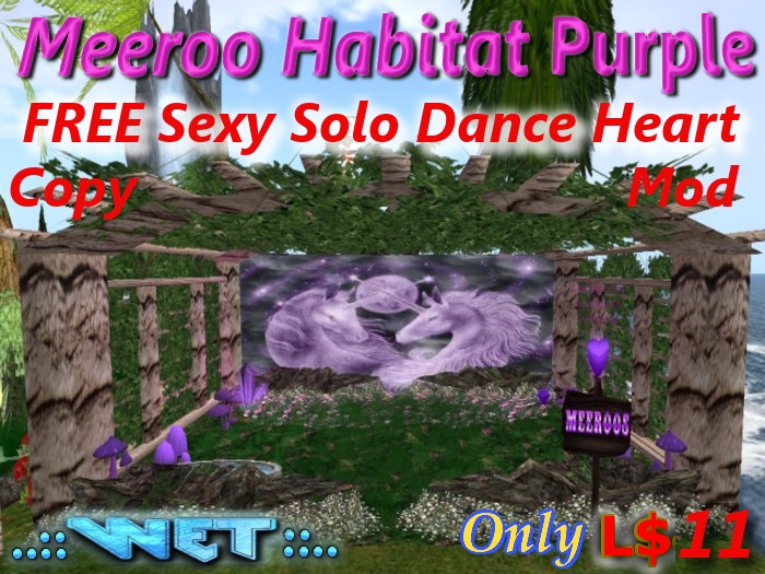 Second Life Marketplace - PROMO Meeroo Habitat Purple in REZ BOX (BOXED)