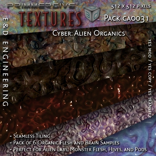 Second Life Marketplace - [CAO031] 6 512px Organic Flesh and Brain Samples for Alien Labs ...