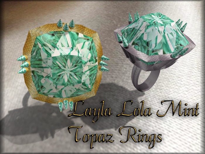 Second Life Marketplace - LAYLA Lola Mint Topaz Ring