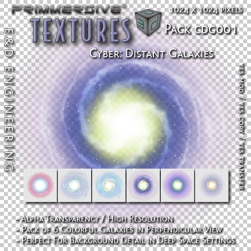 Second Life Marketplace - [CDG001] 6 1024px Spiral Galaxy and Solar ...