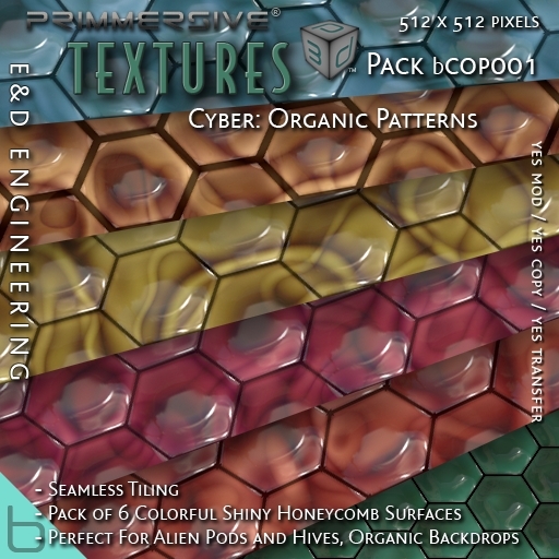 Second Life Marketplace - [bCOP001] 6 512px Colorful Shiny Alien ...