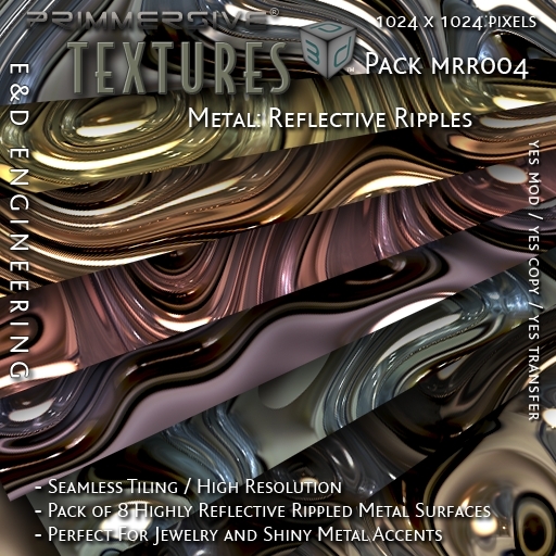 Second Life Marketplace - [MRR004] 8 1024px Highly Reflective Rippled ...
