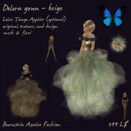 Second Life Marketplace - DOLORA gown beige