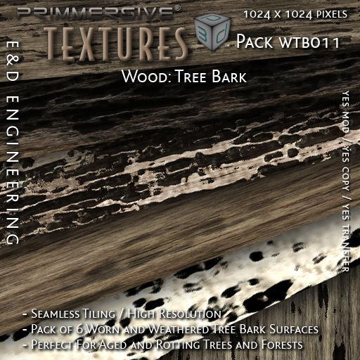 Second Life Marketplace - [WTB011] 6 1024px Worn and Weathered Tree ...