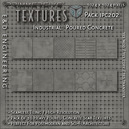 Second Life Marketplace - [IPC202] 10 1024px Seamless Poured Concrete ...