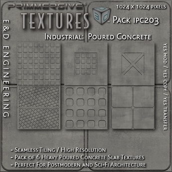 Second Life Marketplace - [IPC203] 6 1024px Seamless Poured Concrete ...