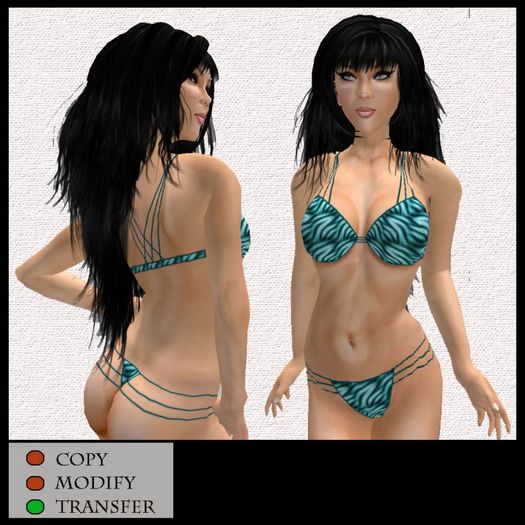 Second Life Marketplace Bikini Fashion Style Aqua