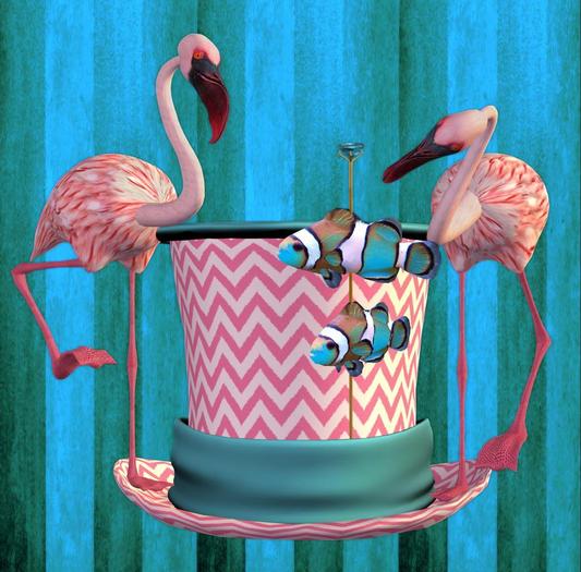 Second Life Marketplace - The Mad Hattery Touch of Miami Top Hat (Boxed)