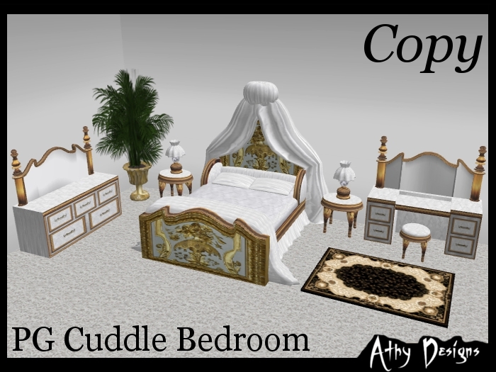 Second Life Marketplace - Silver Victorian Bedroom Furniture Set With ...