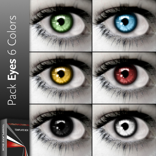 Second Life Marketplace - TB - Pack Eyes 6 Colors