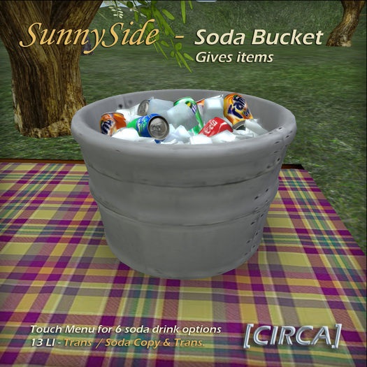 Second Life Marketplace - [CIRCA] - "SunnySide" Soda Bucket (Giver ...