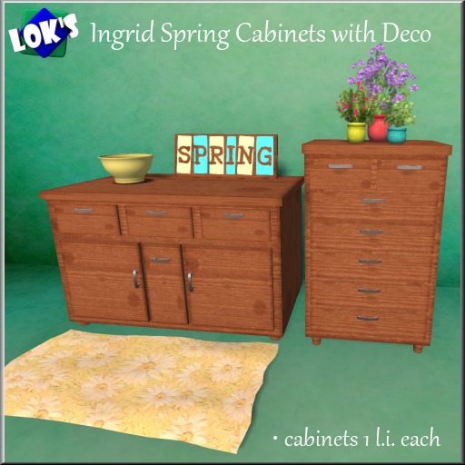 Second Life Marketplace - Lok's Ingrid Cabinets with Decor