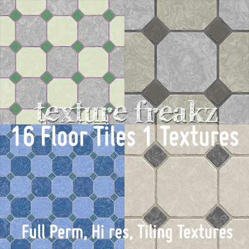 Second Life Marketplace - Texture Freakz : 16 Floor Tiles 1
