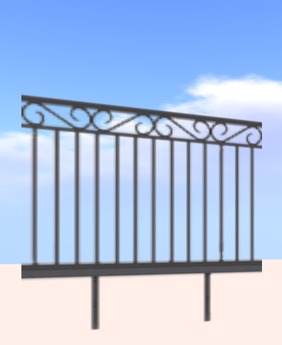 Second Life Marketplace - modern Railing 4 Textures (4 Pieces)