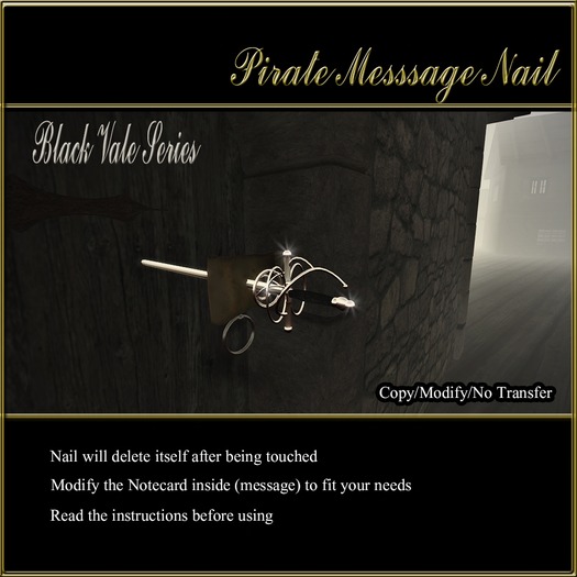 Second Life Marketplace - Pirate Message Nail