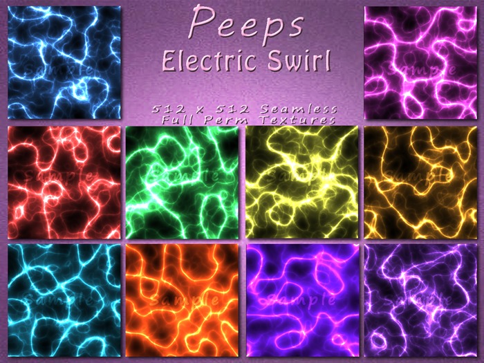 Second Life Marketplace - Peeps Textures Electric Swirl