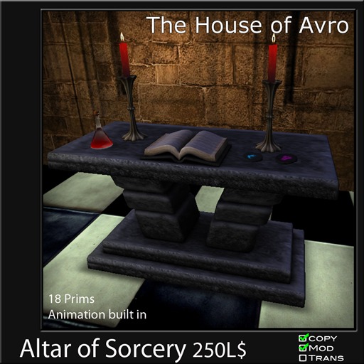 Second Life Marketplace - Gothic - Altar of Sorcery, Gothic furniture