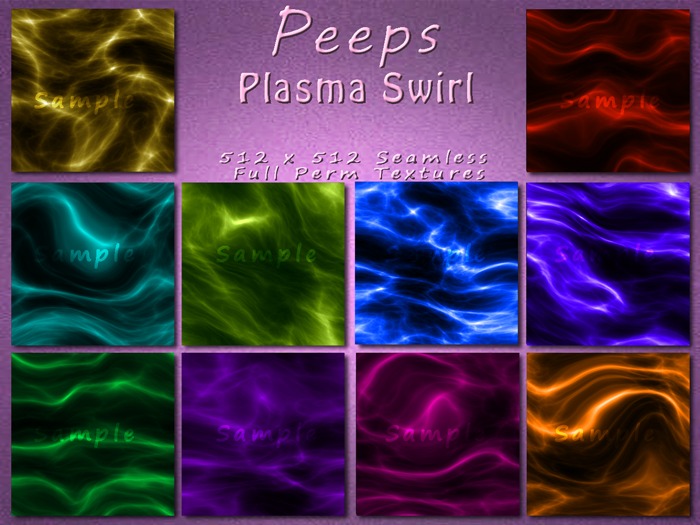 Second Life Marketplace - Peeps Textures Plasma Swirl