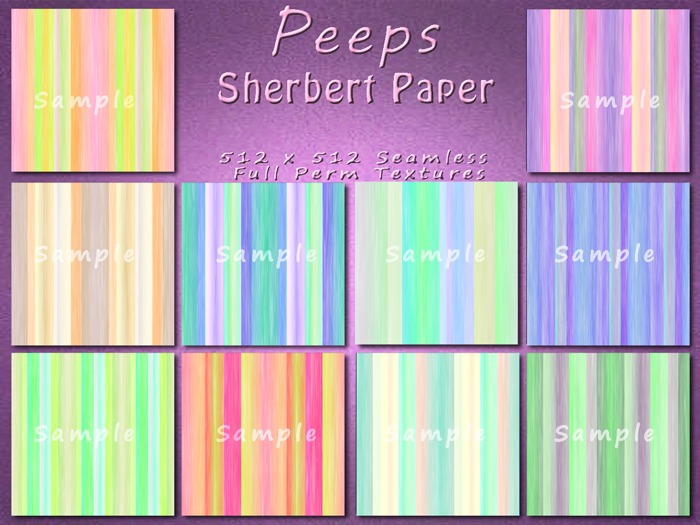 Second Life Marketplace - Peeps Textures Sherbert Paper