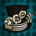 Second Life Marketplace - The Mad Hattery Black & White Rose Top Hat ...