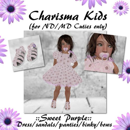 Second Life Marketplace - Charisma Kids ND/MD ::Sweet Purple:: Outfit BOX