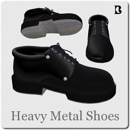 Second Life Marketplace - Blackburns Heavy Metal Men's Shoes Black ...