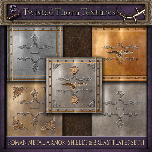 Second Life Marketplace - ~TTT~ Roman Metal Armor, Shields ...