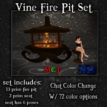 Second Life Marketplace - ~tc~ Vine Fire Pit Set - color change