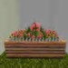 Second Life Marketplace - RG FLOWER BOX 2 X 5 WOOD RED CENTRE 9 PRIM PT ...
