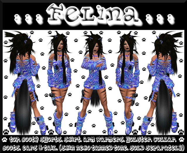 Second Life Marketplace - T&C ::: Felina ::: Neko Outfit (Grunge/Urban ...